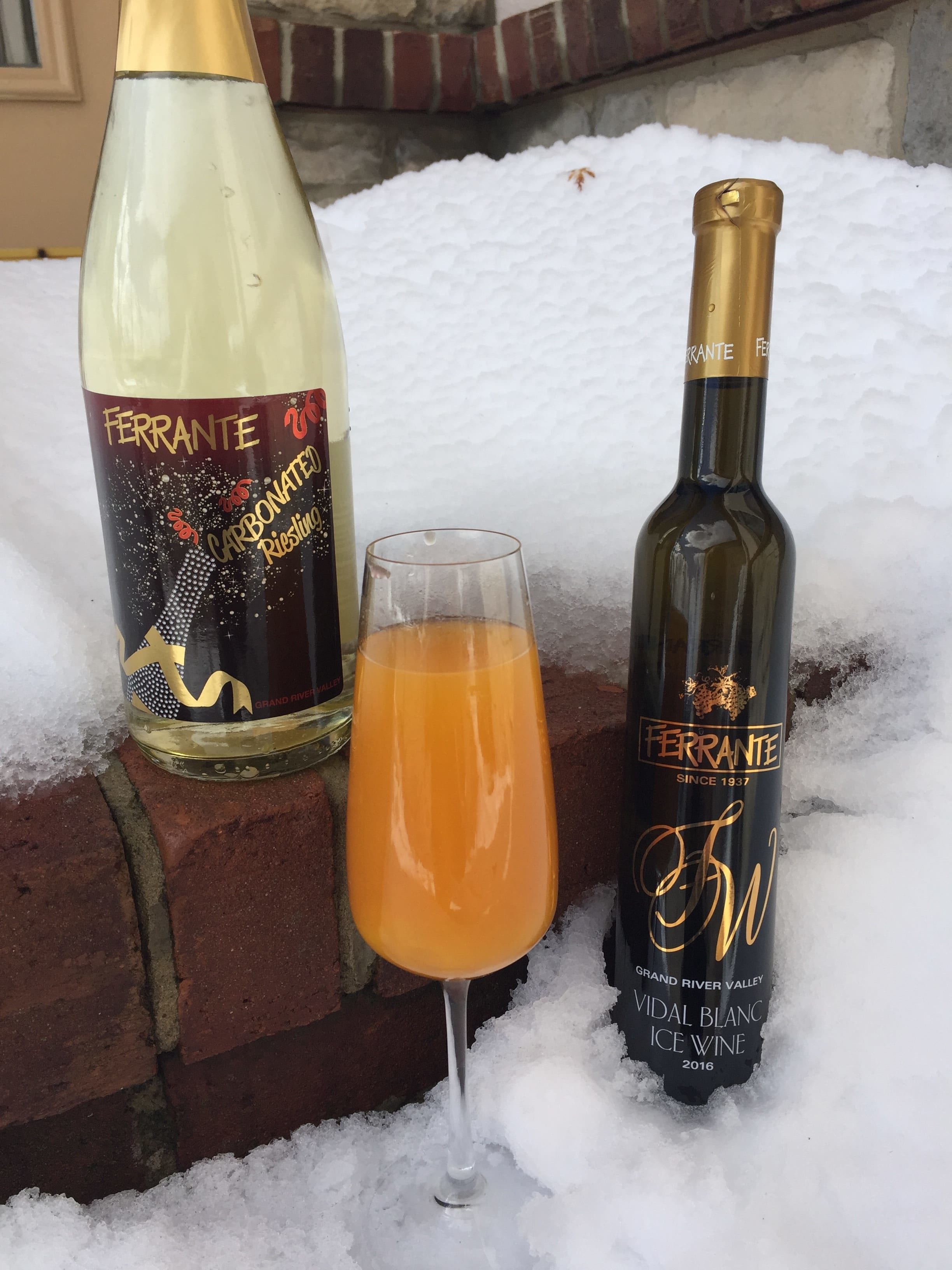 Vidal Blanc Ice Wine Bellini - Ferrante Winery & Ristorante